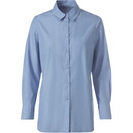 Heine Damen Klassische Bluse im Baumwoll-Mix bleu Gr&ouml;&szlig;e 50