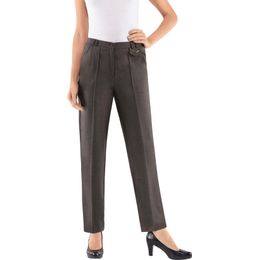 COME ON Damen Hose mit seitlichem Dehnbund braun-meliert Gr&ouml;&szlig;e 40