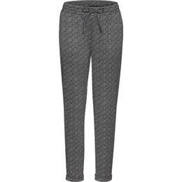 Vivance Damen Jogger Pants schwarz-creme gemustert Gr&ouml;&szlig;e 34