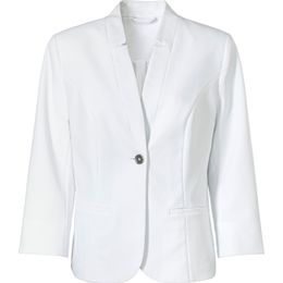 CR&Eacute;ATION L Damen Blazer mit Schulterpolstern wei&szlig; Gr&ouml;&szlig;e 38