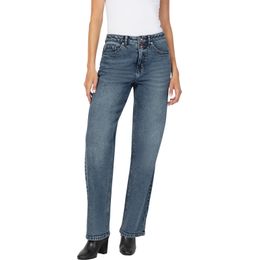 Heine Damen 5-Pocket-Jeans mit Ziernieten blue-bleached Gr&ouml;&szlig;e 36