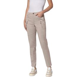 Heine Damen 5-Pocket-Hose mit Zippertaschen sesam Gr&ouml;&szlig;e 48