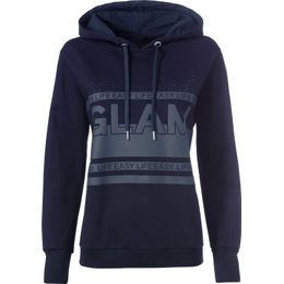 Heine Damen Kapuzensweatshirt mit weitenregulierbarer Kapuze marine Gr&ouml;&szlig;e 42