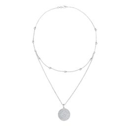 Elli Kette 'Layer' Damen Gr&ouml;&szlig;e 40 silber / wei&szlig;