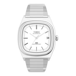 Timex Analog Watch 'Automatic 1983 E Line Reissue' male Silver size One Size