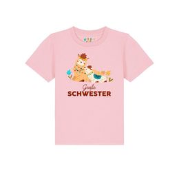 Watabout.kids Shirt 'Lama Gro&szlig;e Schwester' boy Pink size 134/146