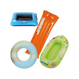 Happy People Kinderbade-Set (Schwimmring, Boot, Luftmatratze) + Cooler Float in mehrfarbig | Gr.: onesize