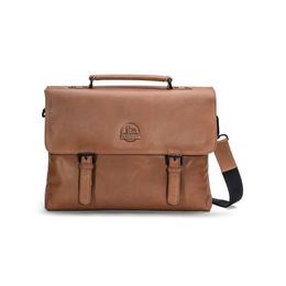 Farmhood Nashville Aktentasche XL 2 F&auml;cher Leder 39 cm in mid brown | Gr.: onesize