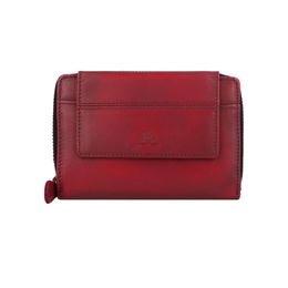 Green Burry Greenburry Destressed Geldb&ouml;rse RFID Schutz Leder 13.5 cm in deep red | Gr.: onesize