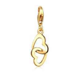 Elli Charm 925 Sterling Silber Herz in Gold | Gr.: onesize