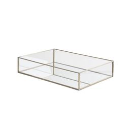 Beliani Tablett GRENOBLE in Silber - (W) 30 x (H) 6 x (L) 20 cm | Gr.: onesize