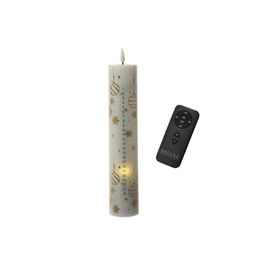 Deluxe Homeart LED Adventskalenderkerze mit 4 Zahlen Fernb./Batterien H: 25cm in wei&szlig;, gold | Gr.: onesize