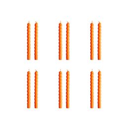 Butlers Stabkerze TWISTED 12er-Set in Orange | Gr.: onesize