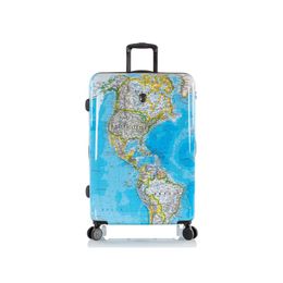 Heys Fashion 4 Rollen Trolley L 76 cm mit Dehnfalte in world map | Gr.: onesize