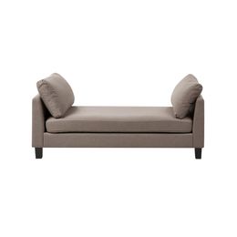 Beliani Chaiselongue ARCHIANE in Beige/Schwarz - (W) 170 x (H) 60 x (L) 85 cm | Gr.: onesize