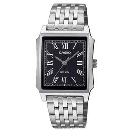 Casio Herren-Armbanduhr Edelstahl Schwarz / Silber | Gr.: onesize