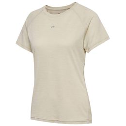 Newline Sportshirt "Nwlactive W T-Shirt S/S" in Beige | Gr.: S
