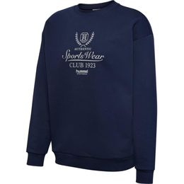 Hummel Hoodie "Hmlloose Crewneck Club Sportswear" in Blau | Gr.: M
