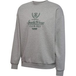 Hummel Hoodie "Hmlloose Crewneck Club Sportswear" in Grau | Gr.: L