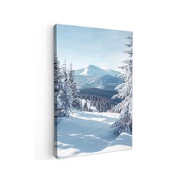 MuchoWow Leinwand bilder Schneelandschaft (BxH) | Gr.: 20 x 30 cm