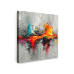 MuchoWow Leinwand bilder Abstrakte Kunst Explosion (BxH) | Gr.: 90 x 90 cm