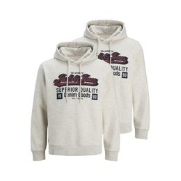 Jack & Jones Jack & Jones Sweatshirt / Hoodie Logo in Hellgrau melange | Gr.: M