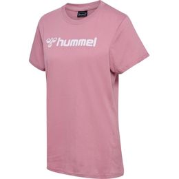 Hummel Sportshirt "Hmlmover Cotton T-Shirt S/S Woman" in Lila | Gr.: L