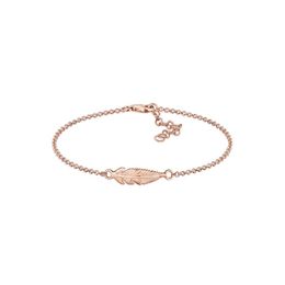 Elli Armband 925 Sterling Silber Feder in Rosegold | Gr.: 20 cm