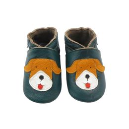 Basrakids Baby Krabbelschuhe aus Leder, weiche Lauflernschuhe mit rutschfester Sohle | Gr.: 20/21