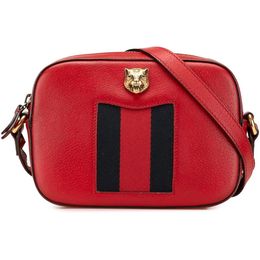 Gucci Hobo Bags - Leather Animalier Web Disco Crossbody - Gr. unisize - in Rot - f&uuml;r Damen
