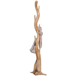Landscape Kleiderst&auml;nder Cactus, Hellbraun, Holz, Mahagoni, vollmassiv, 40x200x40 cm, Hutablage, Jackenhalter, Garderobe, Garderobenst&auml;nder