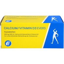 CALCIUM/VITAMIN D3 Evers 600 mg/400 I.E Kautabl. 100 St