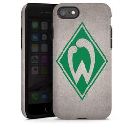 DeinDesign iPhone SE (2020) Handy Panzer Handyh&uuml;lle robuste Outdoor H&uuml;lle Schutzh&uuml;lle gl&auml;nzend Official Licensed Product Sv Werder Bremen Concrete Tough Case