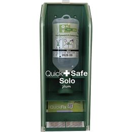 Plum Erste-Hilfe-Station QuickSafe, Solo, bef&uuml;llt, HxB 370 x 126 mm, gr&uuml;n/transparent
