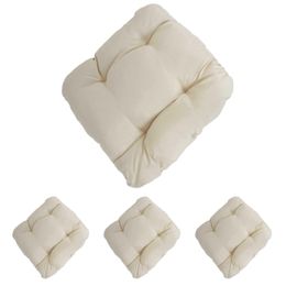 Mendler 4er-Set Sitzkissen Dublin, Stuhlkissen Kissen, 41x38x8cm ~ Variantenangebot 37609+37609
