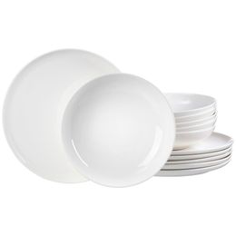 Ritzenhoff Breker Tafelservice Skagen, Wei&szlig;, Keramik, 12-teilig, Uni, 25x30x30 cm, Essen & Trinken, Geschirr, Geschirr-Sets, Tafelservice