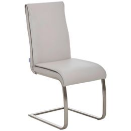 Livetastic Schwingstuhl Echtleder, Beige, Metall, Leder, Echtleder, B&uuml;ffelleder, F&uuml;llung: Polyetherschaumkern, eckig, 46x99x62 cm, Esszimmer, St&uuml;hle, Esszimmerst&uuml;hle, Schwingst&uuml;hle