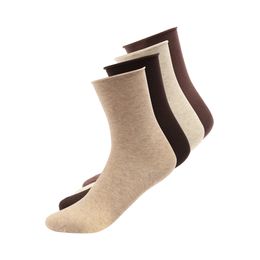 Lindex Socken Damen Gr&ouml;&szlig;e 39/41 creme / beigemeliert / schoko / dunkelbraun