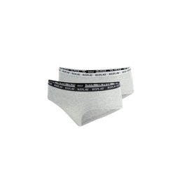 Replay Panty Damen Gr&ouml;&szlig;e L graumeliert / schwarz / wei&szlig;