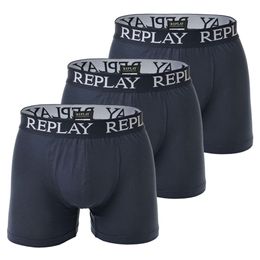 Replay Boxershorts Herren Gr&ouml;&szlig;e S nachtblau / schwarz / wei&szlig;