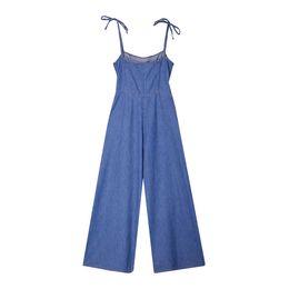 Bershka Jumpsuit Damen Gr&ouml;&szlig;e L blue denim