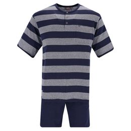 Hajo Pyjama Herren Gr&ouml;&szlig;e XXL marine / grau