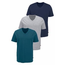 Bruno Banani T-Shirt Herren Gr&ouml;&szlig;e S navy / graumeliert / petrol