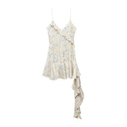 Mango Kleid 'Bloom' Damen Gr&ouml;&szlig;e 40 hellblau / hellgr&uuml;n / puder / wei&szlig; Sommerkleid