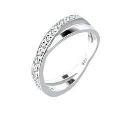 Elli Ring Damen Gr&ouml;&szlig;e 56 silber / transparent