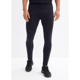 bonprix Komfort-Lauftights Herren mit Handytasche, schwarz
