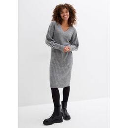 bonprix Strickkleid, grau
