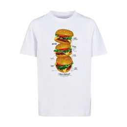 Mister Tee Shirt 'Triple Burger' Jungen Gr&ouml;&szlig;e 134/140 mischfarben / wei&szlig;