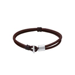 Kuzzoi Armband Herren Gr&ouml;&szlig;e 20 dunkelbraun / silber