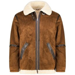 Jack & Jones Gro&szlig;e Gr&ouml;&szlig;en Jack&Jones Blousonjacke aus Kunstleder Farbe cognac Gr&ouml;&szlig;e: 3XL